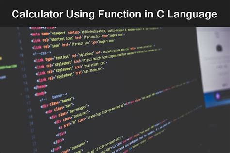 C Program For Calculator Using Function Subroutine