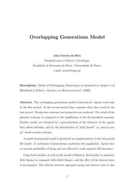 Pdf Overlapping Generations Model Dokumen Tips