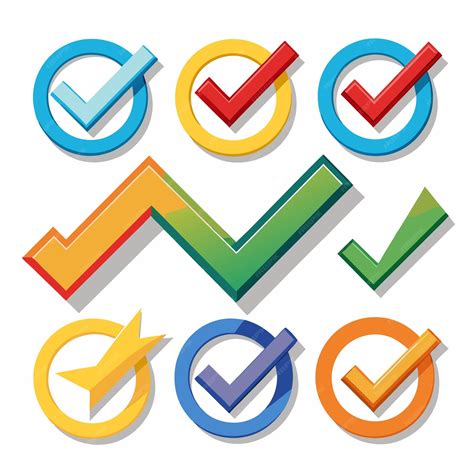 Checkmark Icon Checkmark Vector Set Checked Check Box Sign Approved Symbol Illustration