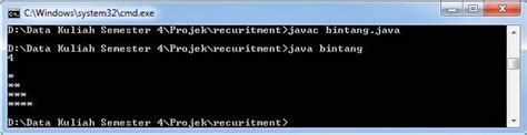 Program Segitiga Bintang Dengan Java