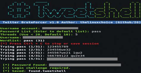 Tweetshell Multi Thread Twitter Bruteforcer In Shell Script