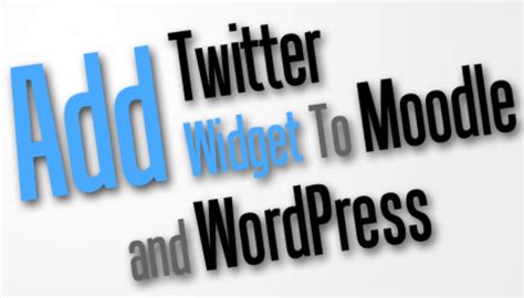 Add Twitter Widget To Moodle Xelium Clarity Defined