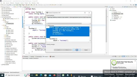 How To Rename The Java Project Package Class In Eclipse Youtube
