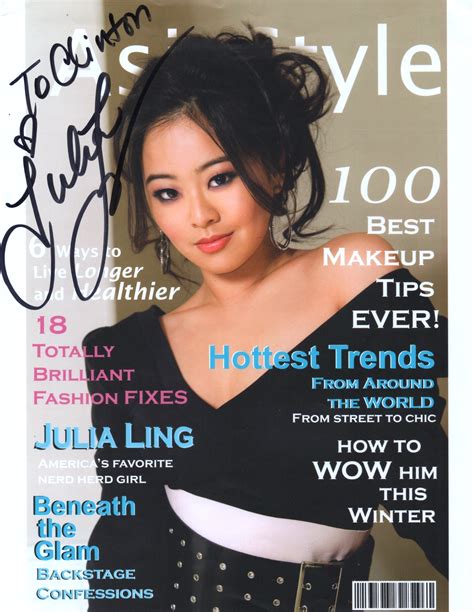 Julia Ling Autographed Copy Of Magazine Cover