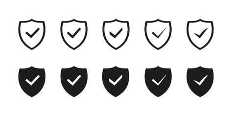 Premium Vector Shield Check Mark Vector Icon Security Shield
