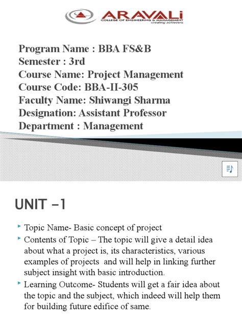 Pm Unit 1 Lecture 1 Pdf Project Management Business