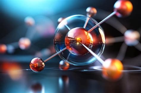 Atom With Glowing Electrons Orbiting The Nucleus Atomic Structure And