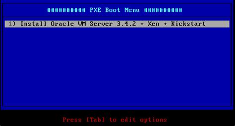oracle vm 3 4 network installation of oracle vm server pxe boot