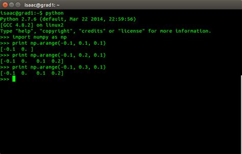 A Bug In Python Nparange 01 02 01 Stack Overflow