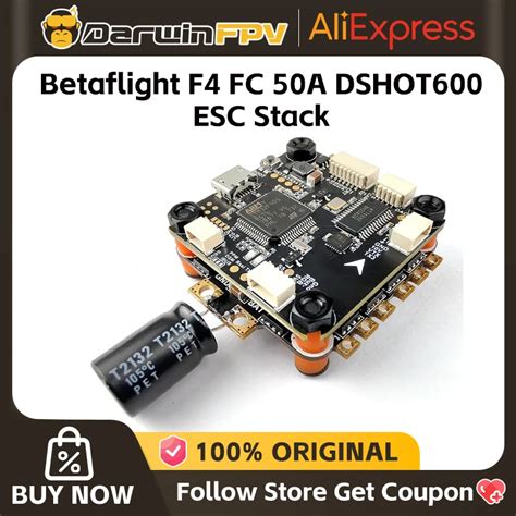 Darwinfpv Fpv Esc Xt60 Flight Controller Fpv Drone Flysky Betaflight F4 Fc 50a 2 6s Blheli 