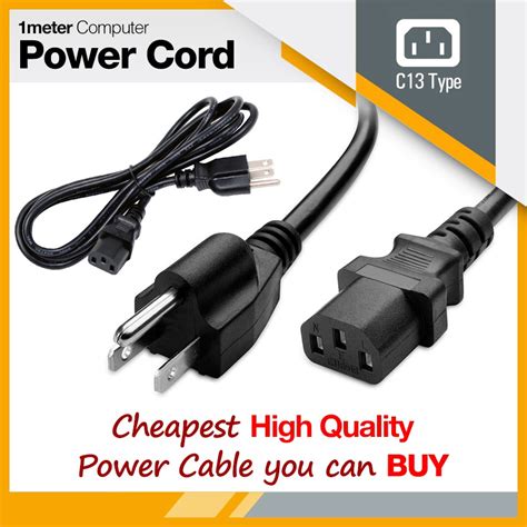 QUALITY CPU Power Cord Monitor Power Cable PC Power Cord Power Supply Wire Shopee Philippines