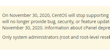 CPanel CentOS Support Ending D Hosting Blog
