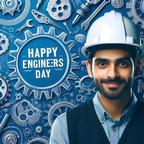 A Poster Of Engineers Day With The Words Happy Engineers Day On It