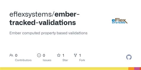 Github Eflexsystemsember Tracked Validations Ember Computed