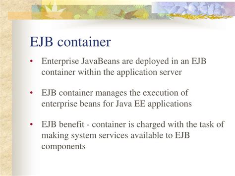 Ppt Enterprise Javabeans Powerpoint Presentation Free Download Id1288328