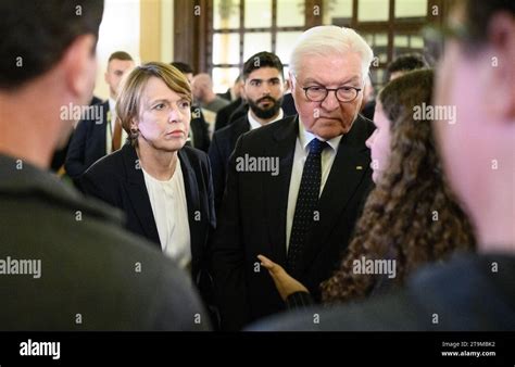 Jerusalem Israel 26th Nov 2023 Federal President Frank Walter Steinmeier And His Wife Elke