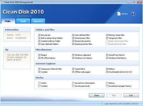 Clean Disk 2010 Formerly Disk Washer Download Softpedia