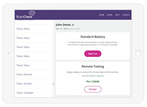 Advanced Digital Cognitive Assessment Braincheck