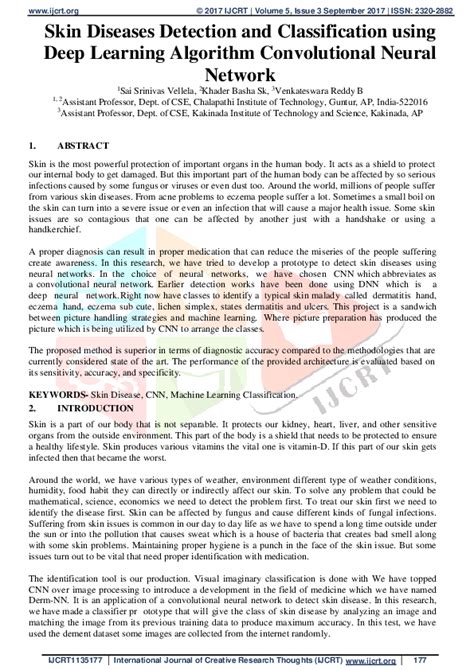 Pdf Skin Diseases Detection And Classification Using Deep Learning Algorithm Convolutional