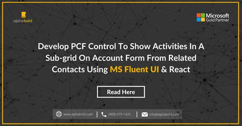develop pcf control show activities in sub grid
