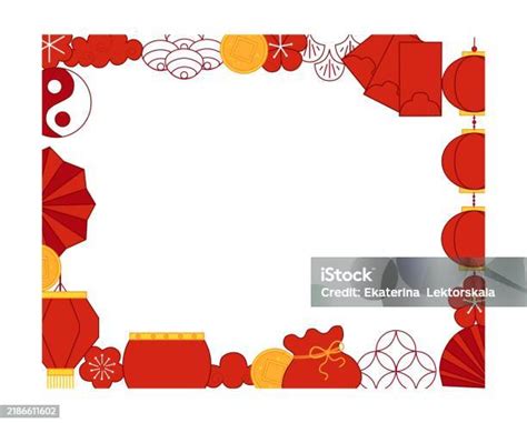새해 복 많이 받으세요 사각형 프레임 벡터 그래픽 인사말 카드 초대장 포스터 브로셔 달력 전단지 배너에 대 한 중국 새해 디자인