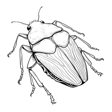 Premium Vector Hand Drawn Sketch Stink Bug Insect Illustration