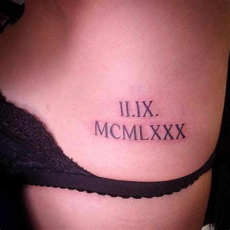 Roman Numerals Tattoo On Ribs Blurmark