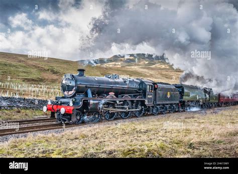 This Double Header Steam Train Is Headed By The Lms Class 6p 4 6 0