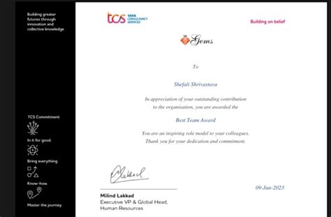 Shefali Shrivastava On Linkedin My Second Tcs Gems 😊😊