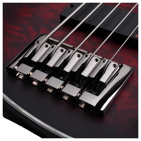 Disc Schecter Hellraiser Extreme 5 Bass Guitar Crimson Red Burst At Gear4music