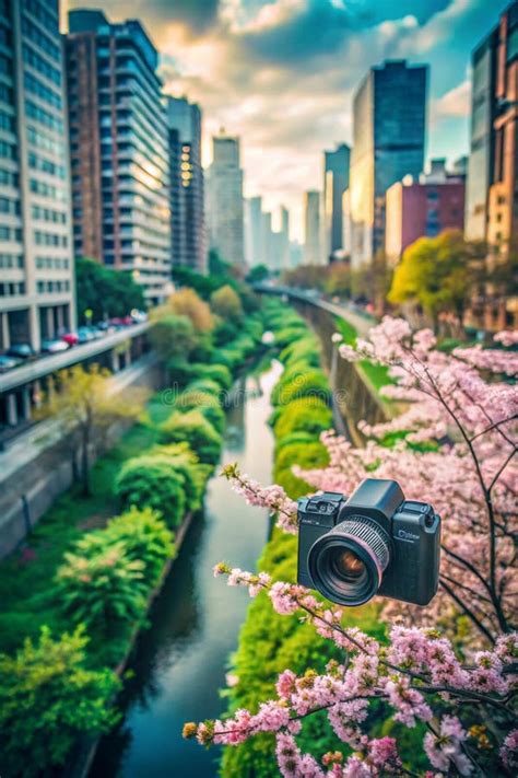 Nature In Urban Areas Taken In Analog Camera Stock Illustration