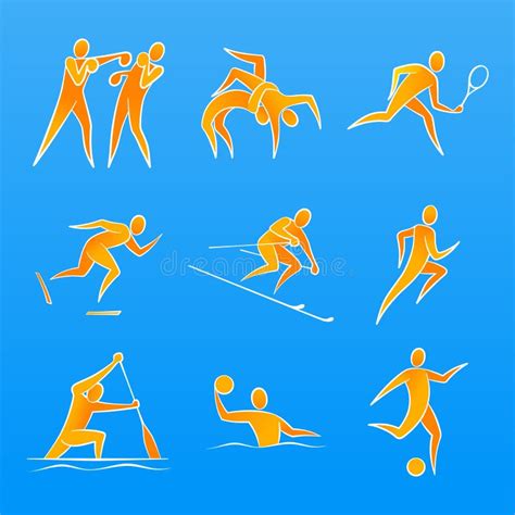 Figuras De Los Deportes Ilustración Del Vector Ilustración De Deporte