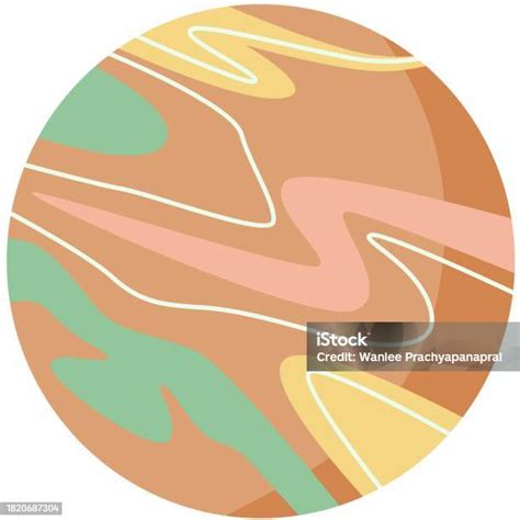 Ilustración De Una Imagen Del Planeta Júpiter Icono Vectorial Aislado Y