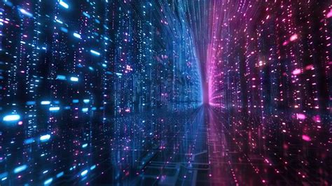 D Rendering Of Digital Binary Code Network Conveying Modern Complexity Premium Ai Generated Image