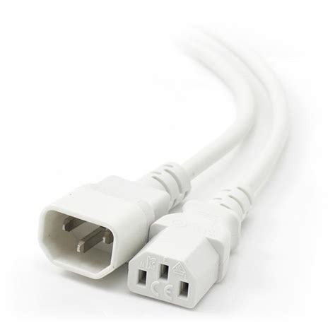 Alogic M IEC C To IEC C Computer Power Extension Cord M F White MF C C WH