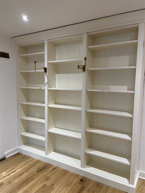 Traditional Fitted Bookcase With Tandg Back Panels Cornice And Skirting