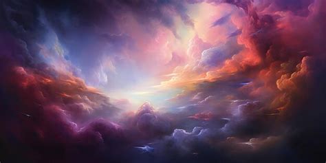 Premium Ai Image Ai Generated Ai Generative Vibrant Color Clouds Sky Abstract Decorative