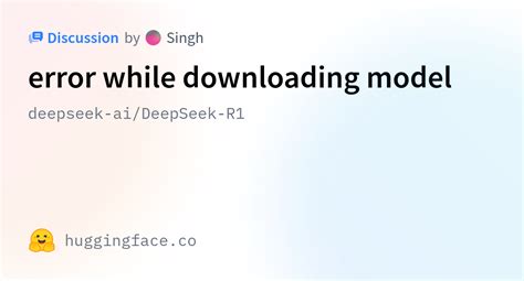 Deepseek Aideepseek R1 · Error While Downloading Model