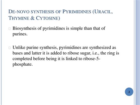 Ppt Pyrimidine Nucleotide Synthesis Overview Powerpoint Presentation Id 8946429