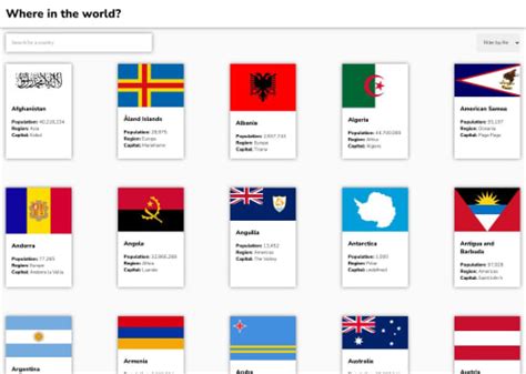 Frontend Mentor Countries List Using Html Css And Javascript Coding Challenge Solution