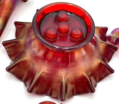 Fenton Ruby Amberina Stretch Epergne