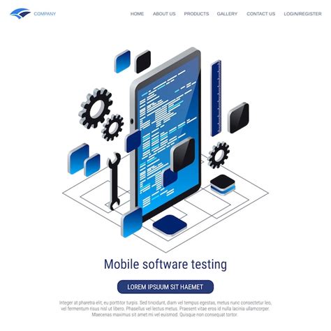 Premium Vector Mobile Software Testing 3d Isometric Vector Concept Illustration
