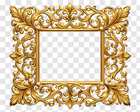 우아하고 화려한 사각 골드 프레임 화려한 사각형 프레임 금 장식 테두리 고전적인 장식 디자인 Png 일러스트 및 이미지 에 대한 무료 다운로드 Pngtree
