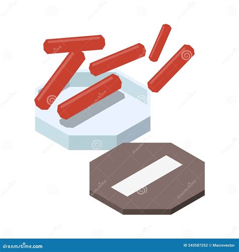 Coliform Bacterium Vaccination Composition Vector Illustration