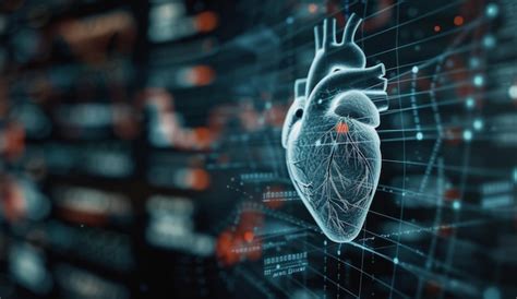 Premium Photo 3d Heart Model With Data Visualization In Medical Research Lab