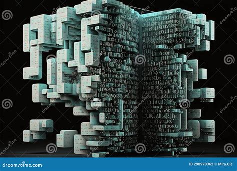 Data Structure Concept Created With Generative Ai Stock Illustration Illustration Of