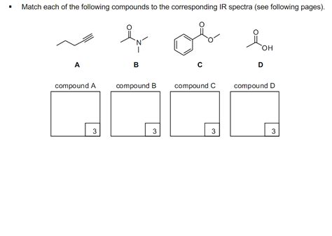 Solved Match Each Of The Following Compounds To The Chegg