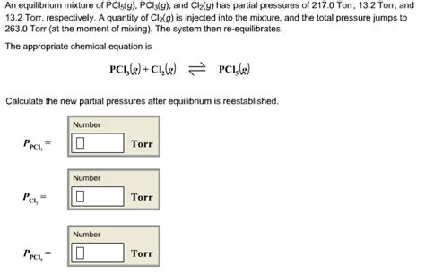Solved An Equilibrium Mixture Of PCls G PCls G And Chegg Com