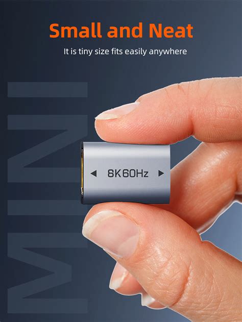 8k Hdmi 2 1 Coupler Female To Female Extender Adapter Cabletime Cabletime