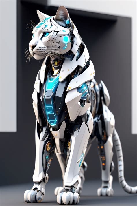 monochromatic big cat tensor art